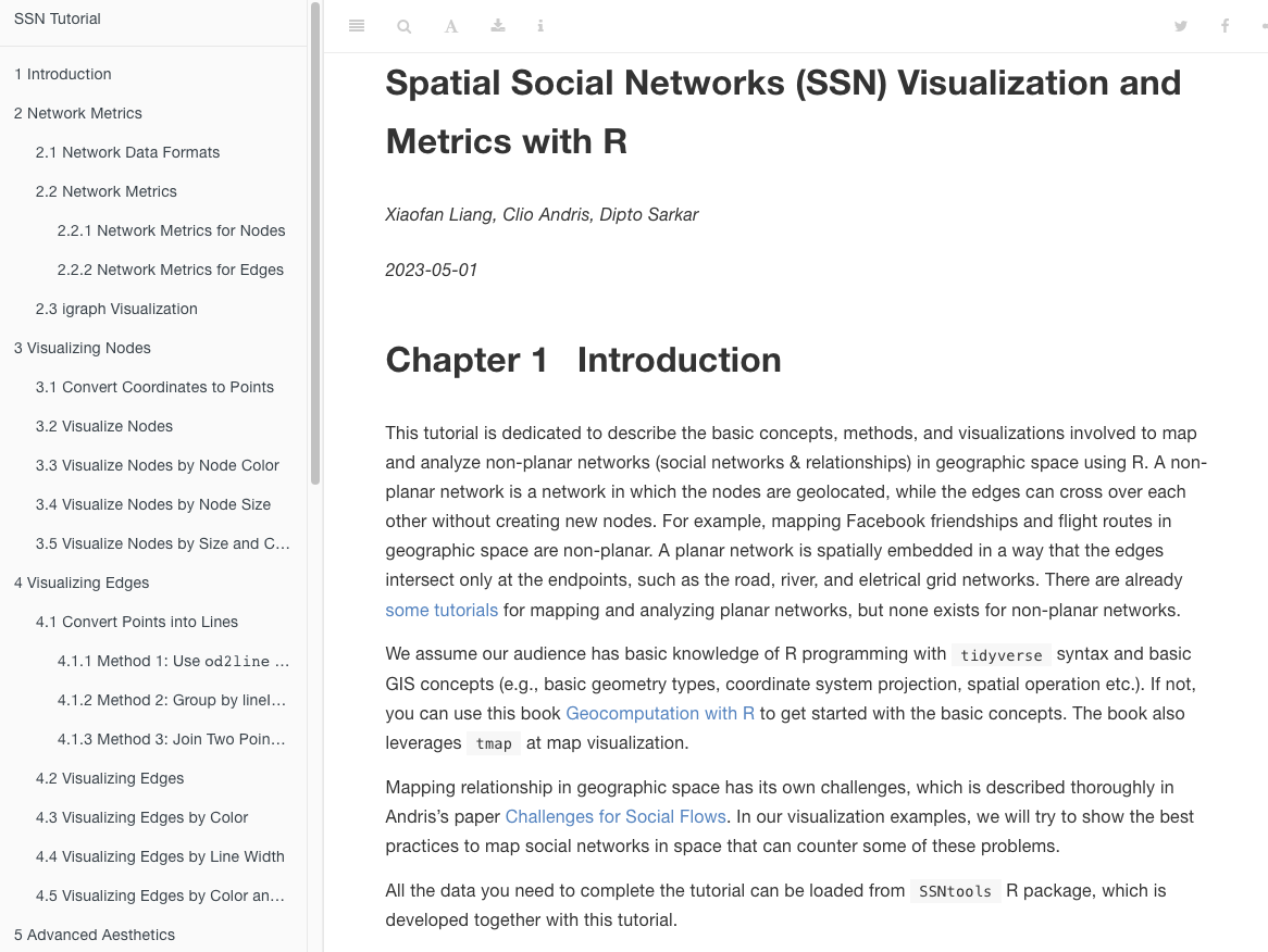 A R Online Tutorial for Visualizing Spatial Social Networks | Xiaofan Liang